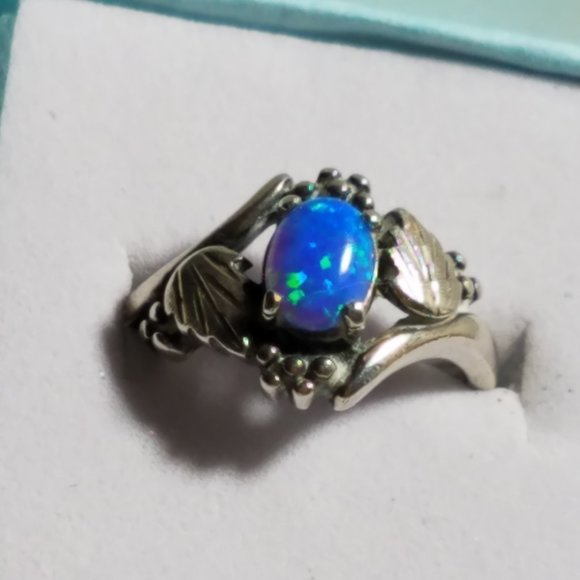 OPAL PROMISE RING Marine Blue Size 6 Sterling | Jewelry | Marine Blue ...
